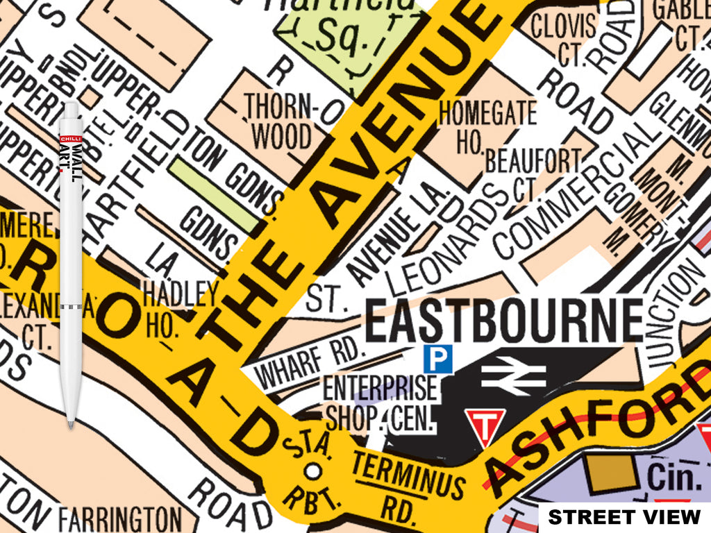 A-Z Eastbourne Map – Chilli Wall Art