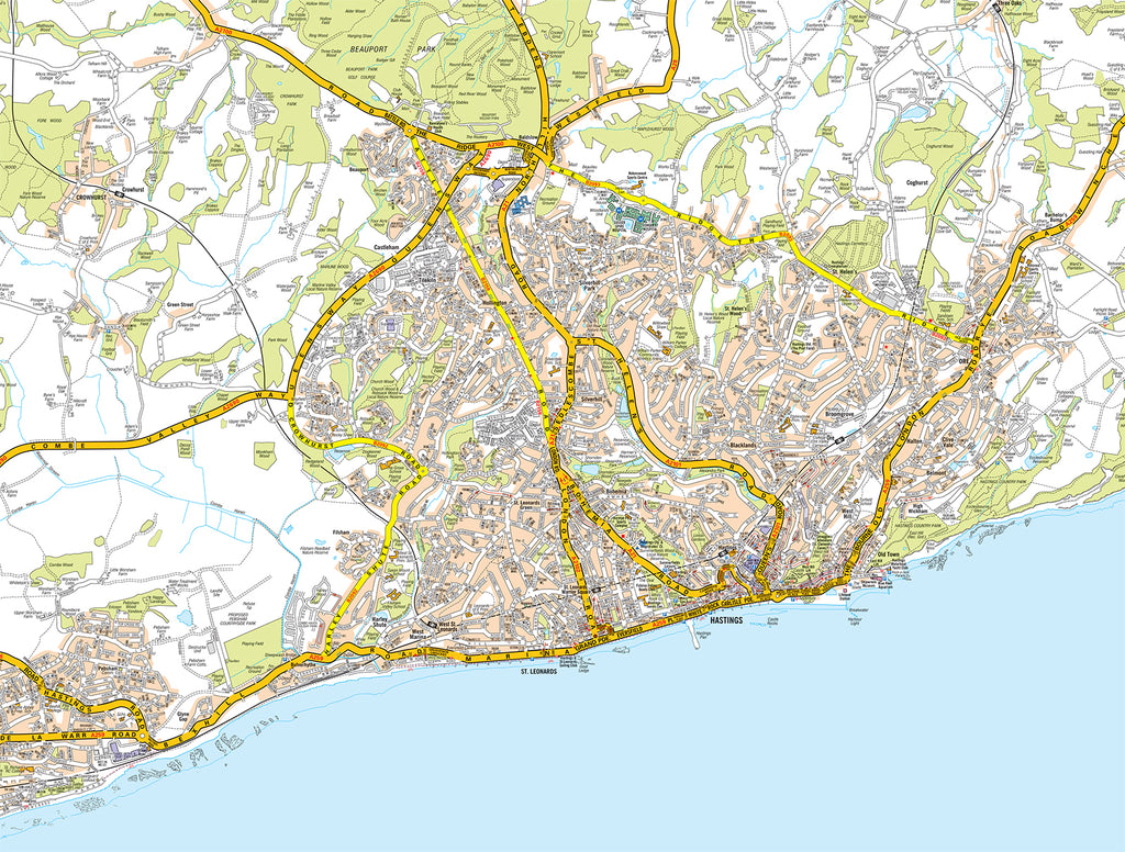 A-Z Hastings Map – Chilli Wall Art