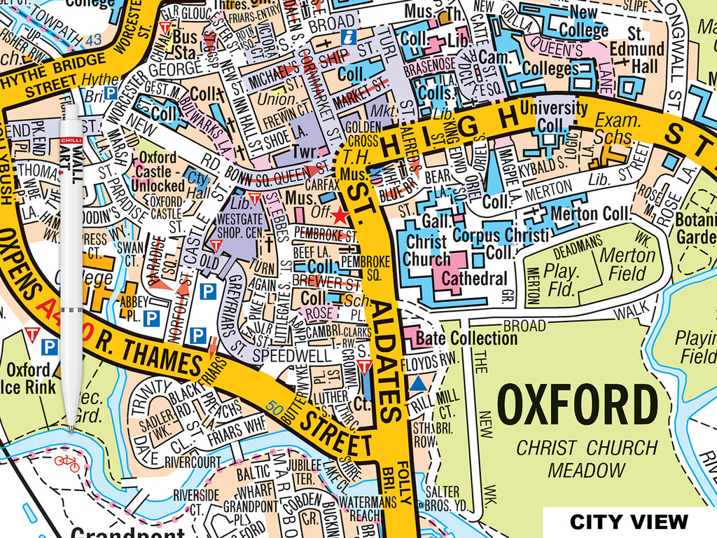 A-Z Oxford Map – Chilli Wall Art